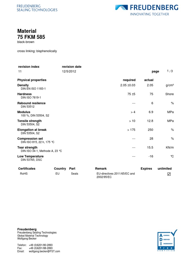 75 FKM 585-En | PDF | Chemistry | Applied And Interdisciplinary Physics