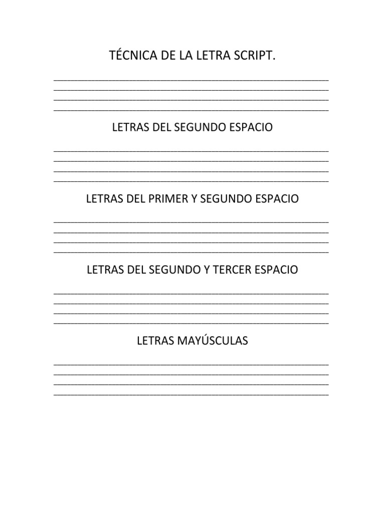 Técnica de La Letra Script | PDF