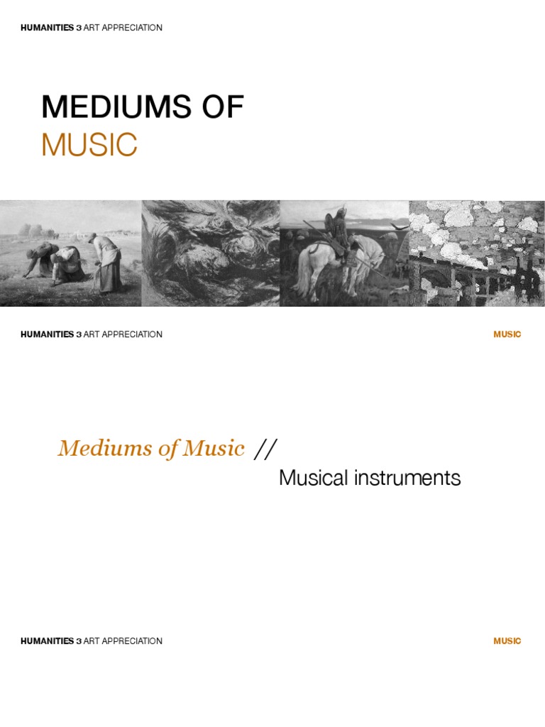 09 Mediums of Music Slides | PDF | Musical Instruments | String Instruments