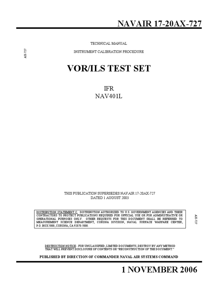 VOR/ILS Test Set Calibration Guide | PDF | Calibration | Decibel