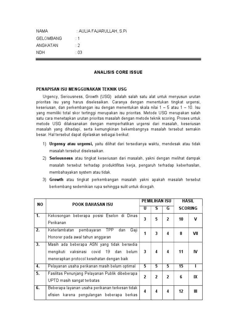 Contoh Core Isu 90 | PDF