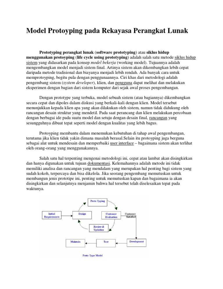 Model Prototype Dalam Rekayasa Perangkat Lunak | PDF