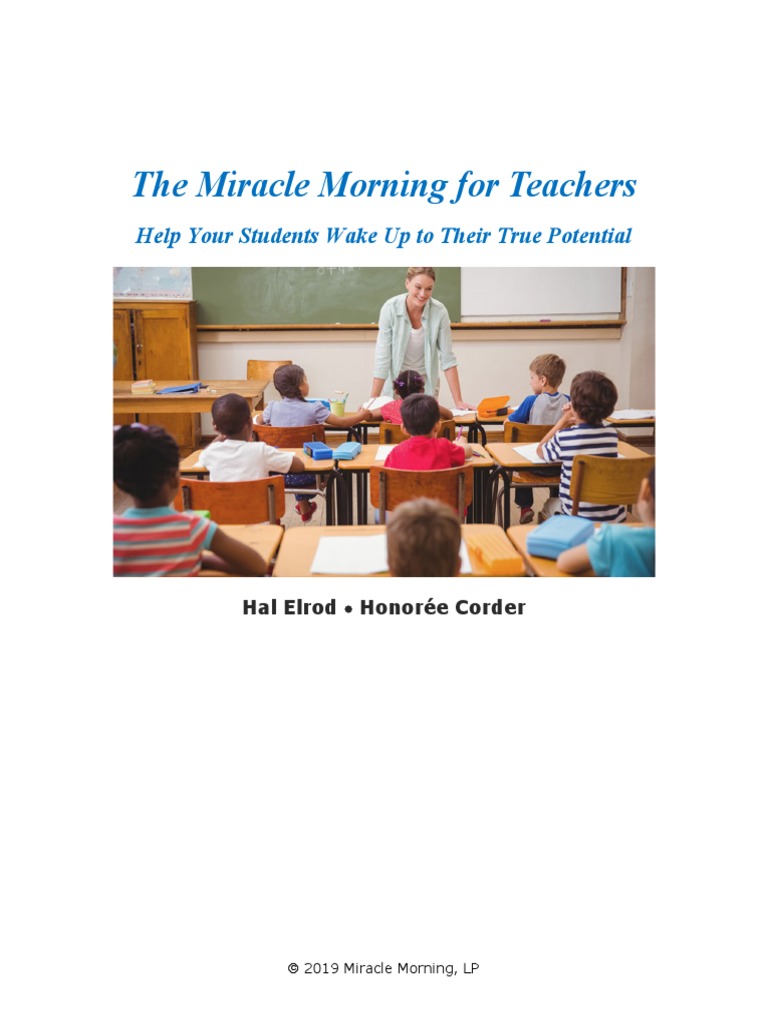 The Miracle Morning For Teachers Guide 2019 | PDF | Goal | Meditation