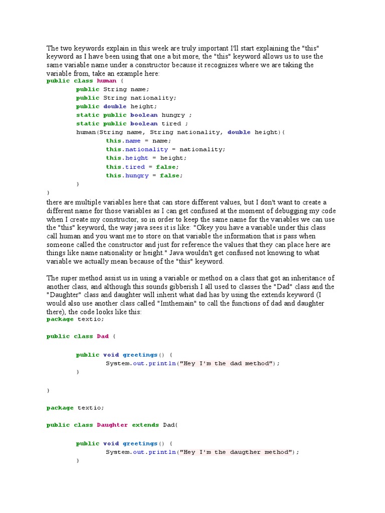 String Name String Nationality Height Hungry Tired Human String Name ...