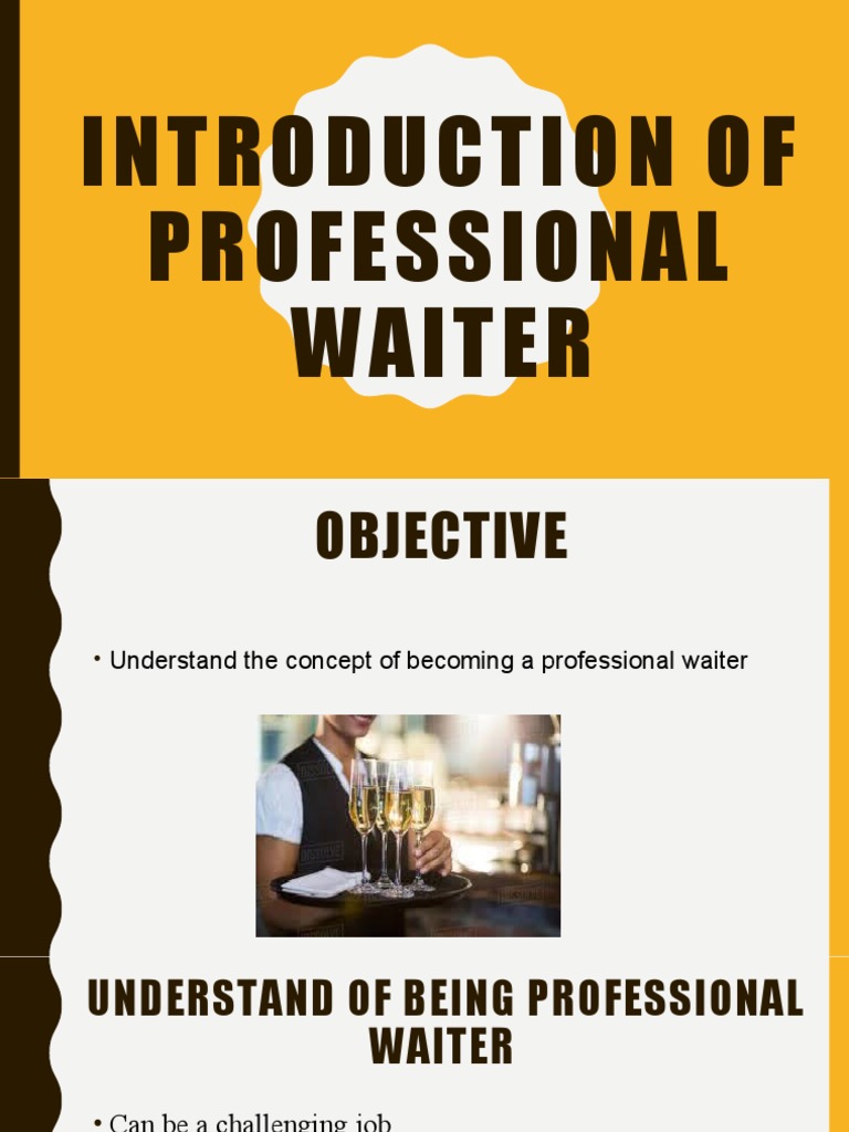 Understanding the Professional Waiter | PDF | Hygiene | Restaurants