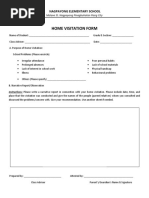 Home Visitation Form Deped | PDF