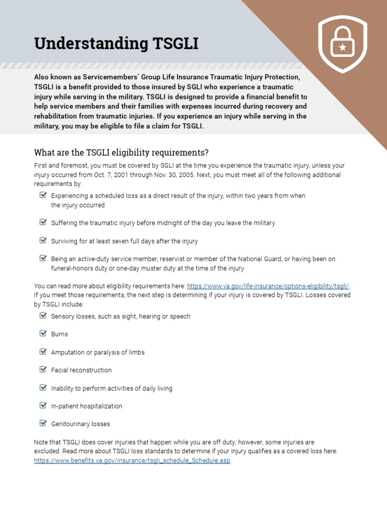 Understanding Traumatic Servicemembers' Group Life Insurance ...