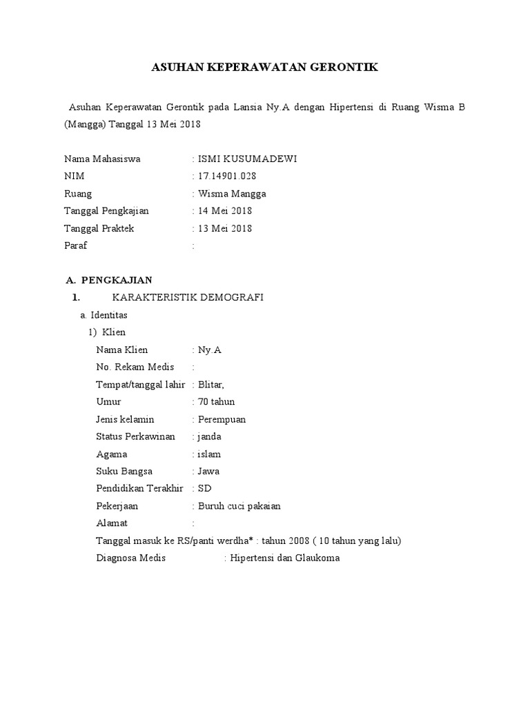 Askep Gerontik Hipertensi Ismi | PDF | Pengembangan Diri