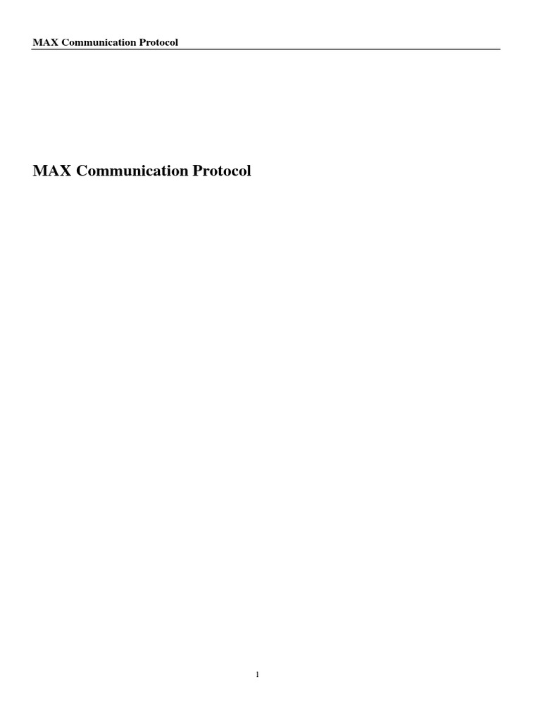 MAX Communication Protocol20210217 | PDF | Power Inverter | Battery Charger