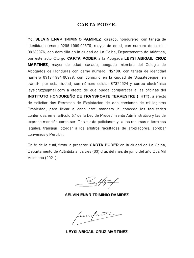 Carta Poder | PDF