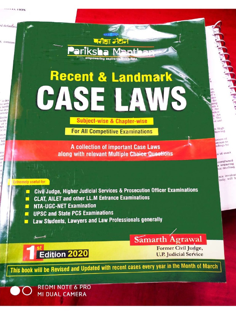 Pariksha Manthan Recent & Landmark Case Laws | PDF