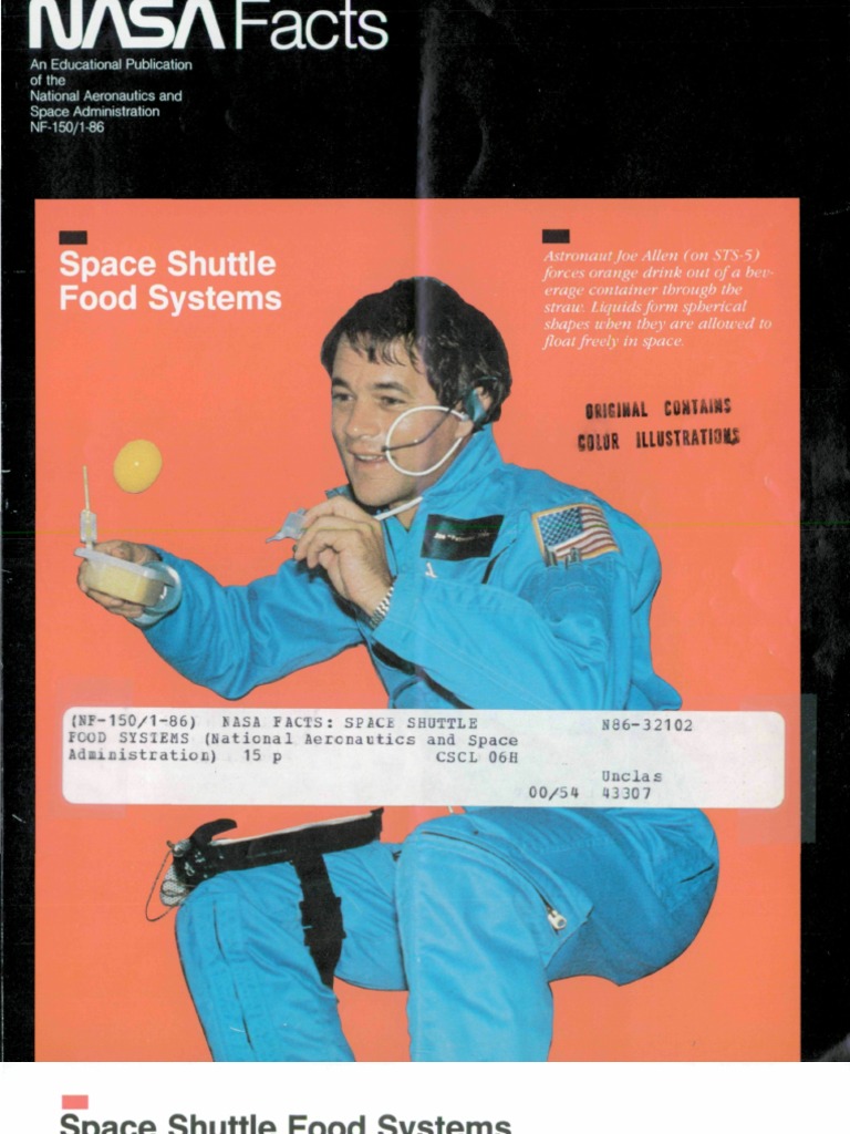 NASA Facts Space Shuttle Food Systems | PDF | Freeze Drying | Drink