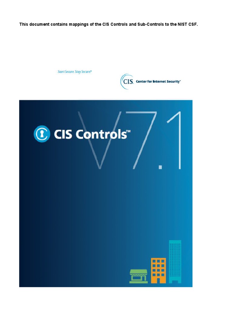 CIS Controls and Sub Controls Mapping To NIST CSF | PDF | Computer ...