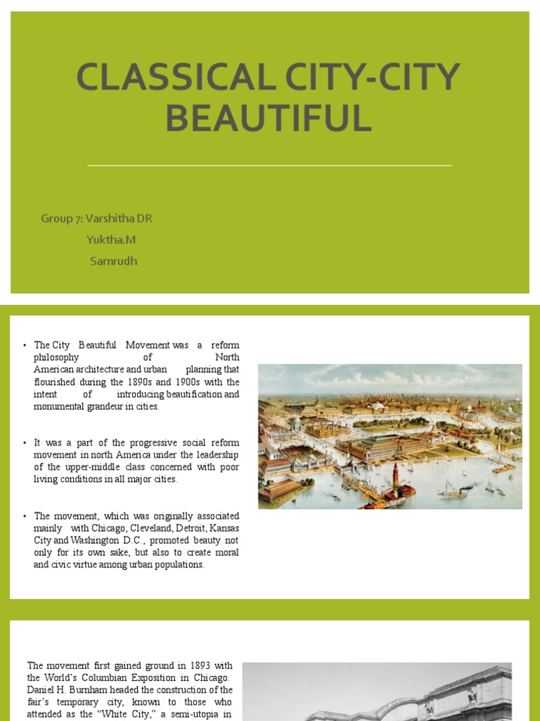 Classical city-CITY BEAUTIFUL UD | PDF | Urbanization | Urban Planning