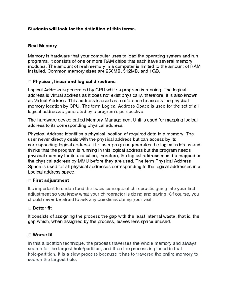 Understanding Memory Management Concepts | PDF | Computer Data Storage | Computer Architecture