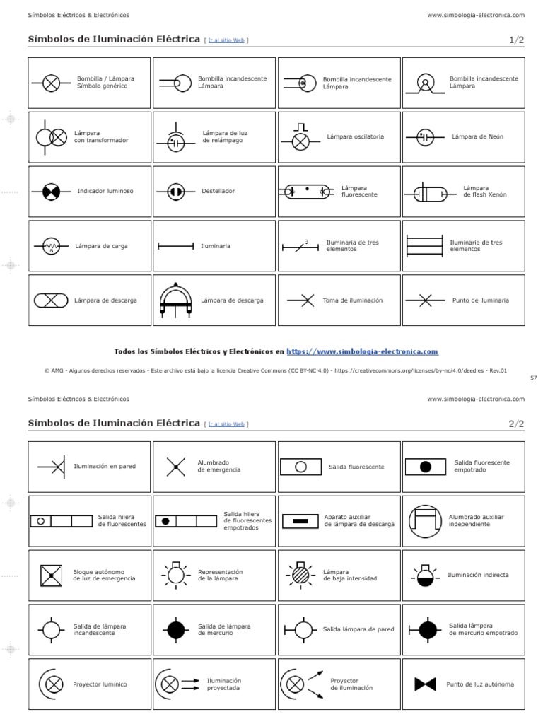 Simbolos Iluminacion Electrica | PDF | Encendiendo | Luz de la calle
