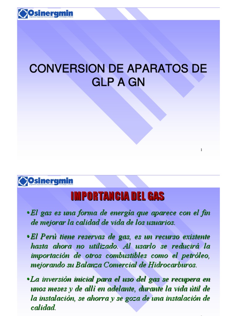 Conversión de Aparatos de GLP A GN | PDF | Naturaleza | Energía y recursos