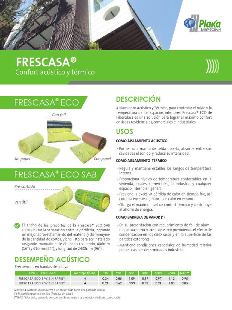 Frescasa Plaka | PDF | Aislamiento térmico | Humedad