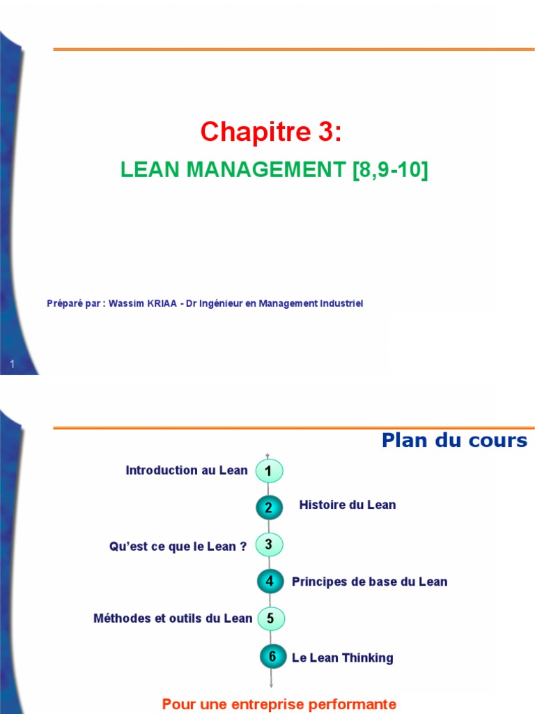 CHAP3-Lean Management | PDF | Lean (production) | Gestion de processus