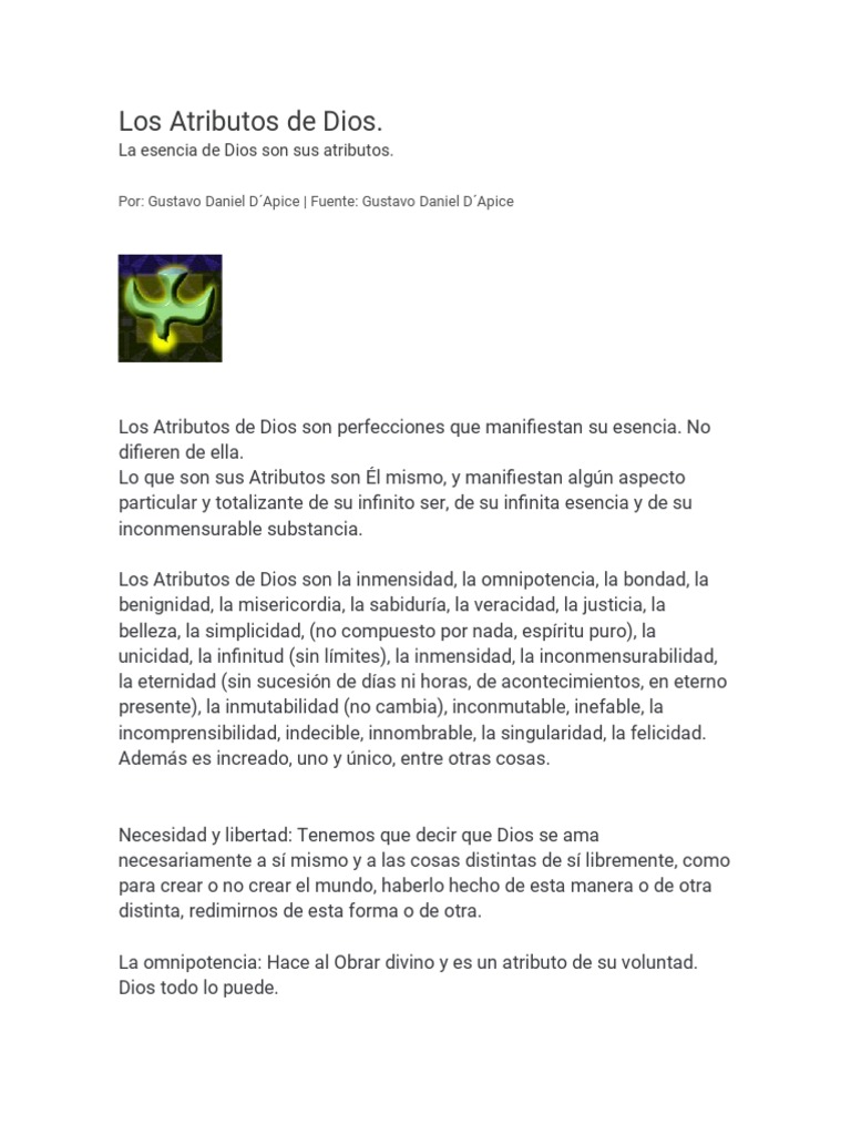 Los Atributos de Dios | PDF | Dios | Pecado
