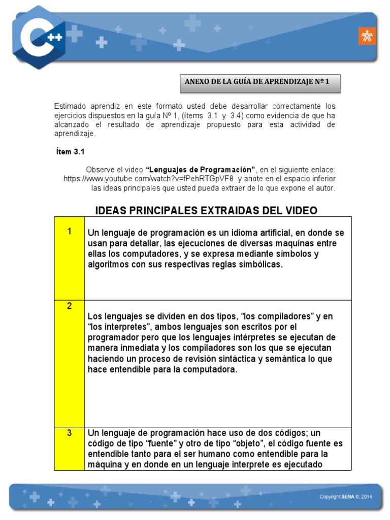Guia 1, Mapa Conceptual Edwin Santiago | PDF | Lenguaje de programación ...