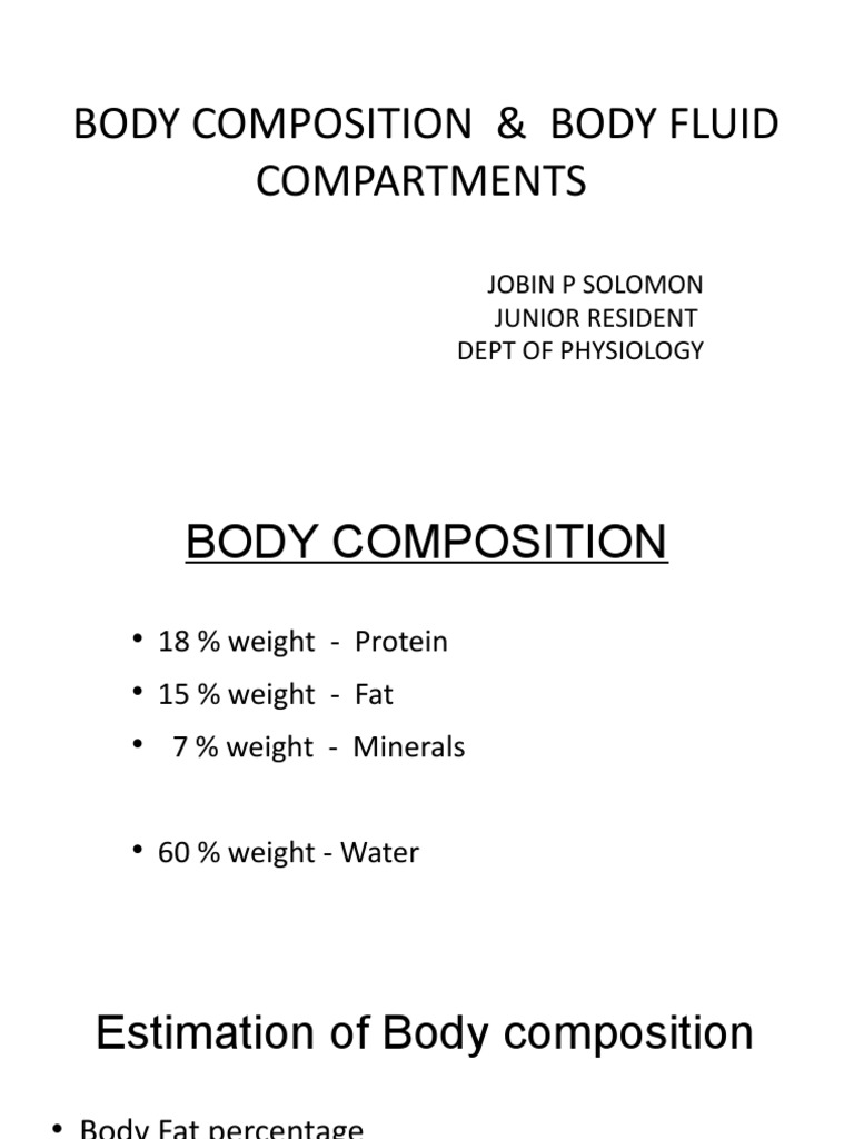 Body Composition and Fluid Compartments | PDF | Tissue (Biology ...