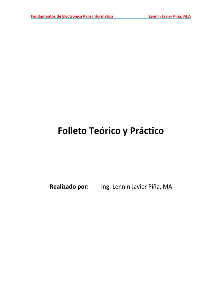 Unidad 2. Recurso 1. Fundamentos de Electrónica para Informática ...