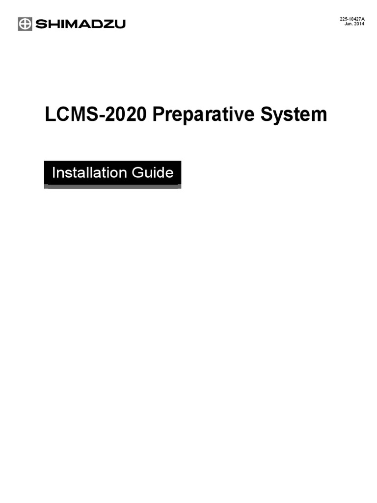 LCMS-2020 Preparative System: Installation Guide | PDF | Chromatography | Electrical Connector