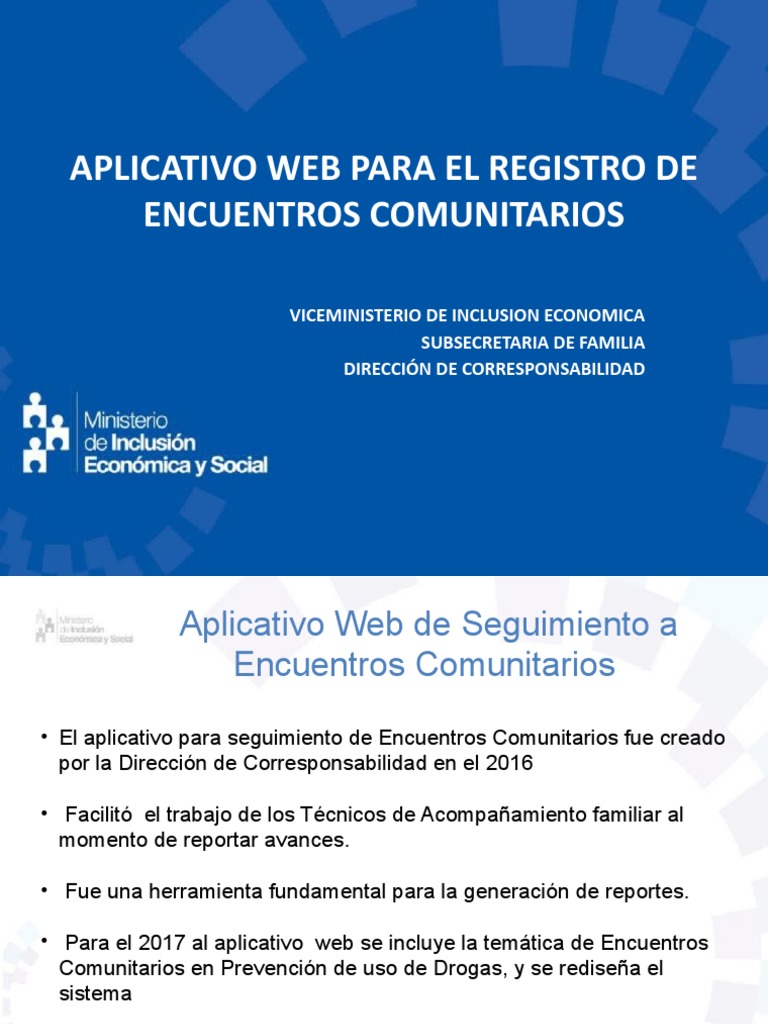 Presentación - Proceso - Encuentros Comunitarios | PDF