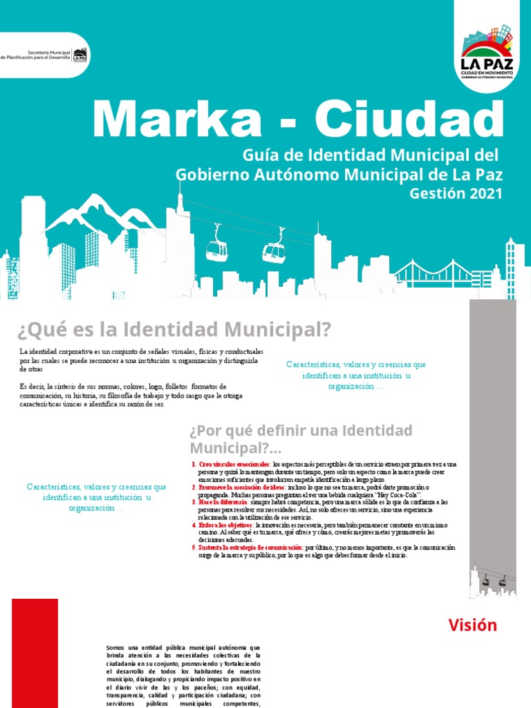 Guía de Identidad Municipal GAMLP 2021 V1 | PDF | Marca | Las emociones