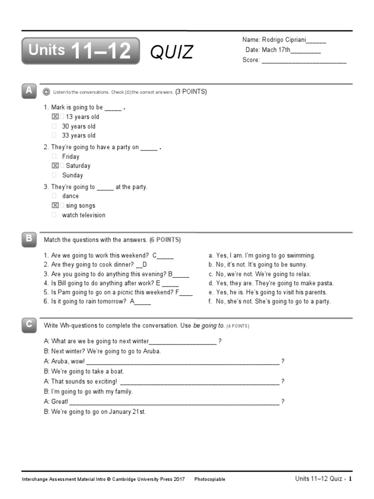 Units: Listen To The Conversations. Check ( ) The Correct Answers | PDF