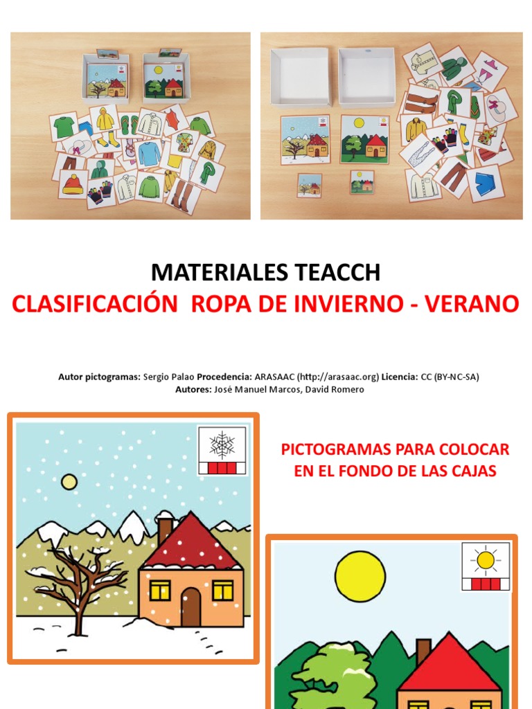 Clasificacion Ropa Invierno-Verano TEACCH | PDF