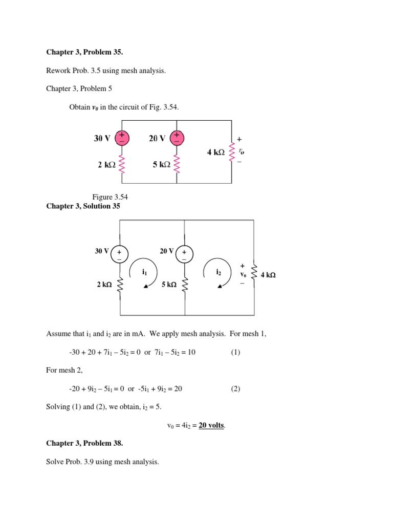 Chapter 3, Problem 35 | Download Free PDF | Applied Mathematics | Electrical Engineering