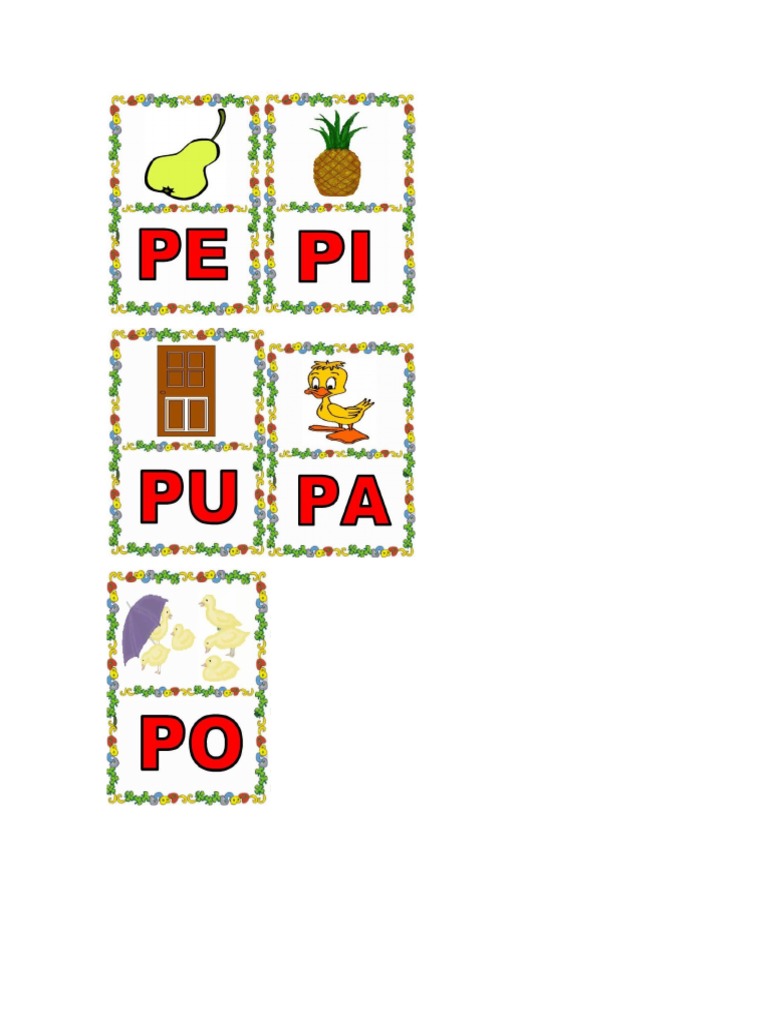 Pa Pe Po Pu BUSCAMOS EL DIBUJO QUE EMPIECE POR Pa Pe Pi Po Pu