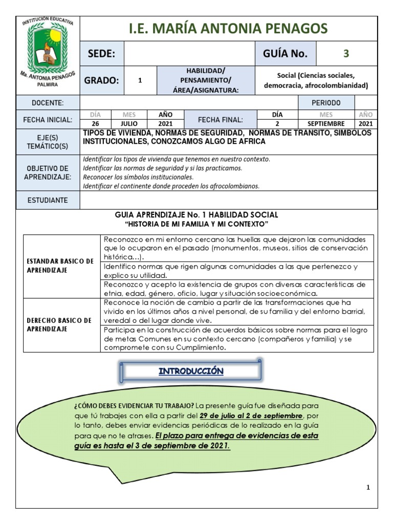 Guía de Aprendizaje: Habilidades Sociales | PDF | Peatonal | Semáforo