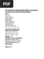 DATA SHEET of Transformers - 100-300-500-1000 kVA | PDF | Transformer ...