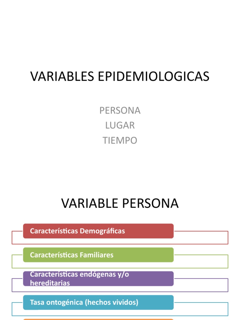 Variables Epidemiologicas | PDF