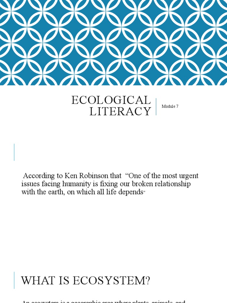 Ecological Literacy | PDF | Ecology | Ecosystem