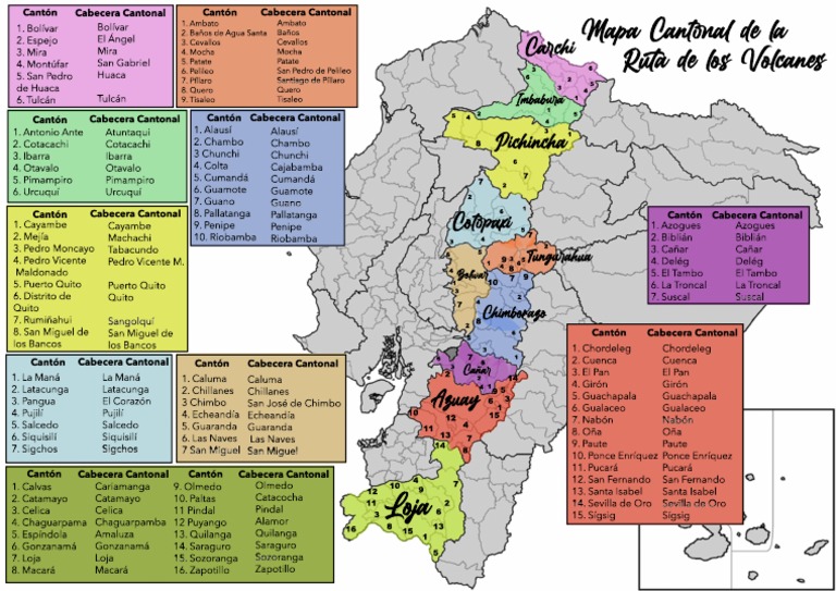 Mapa de Volcanes en Ecuador | PDF