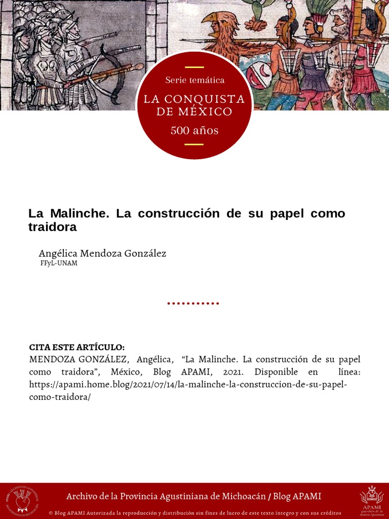 La Malinche | PDF | Hernán Cortés | Cultura de las Americas