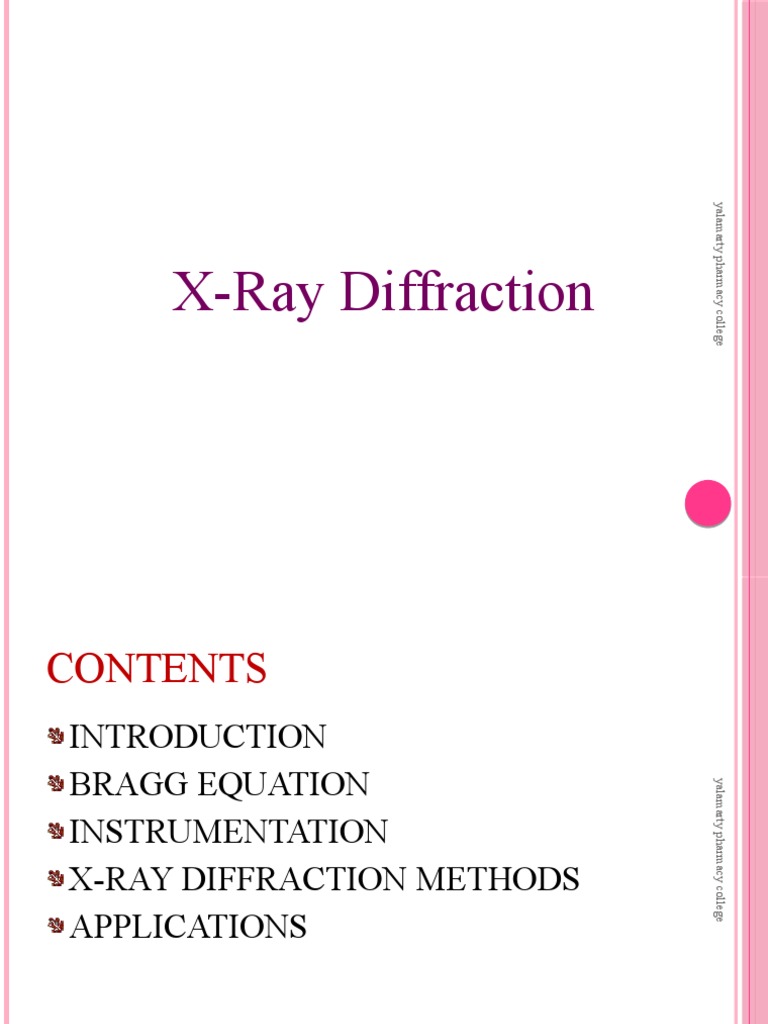 X-Ray Diffraction | PDF | X Ray Crystallography | Vacuum Tube