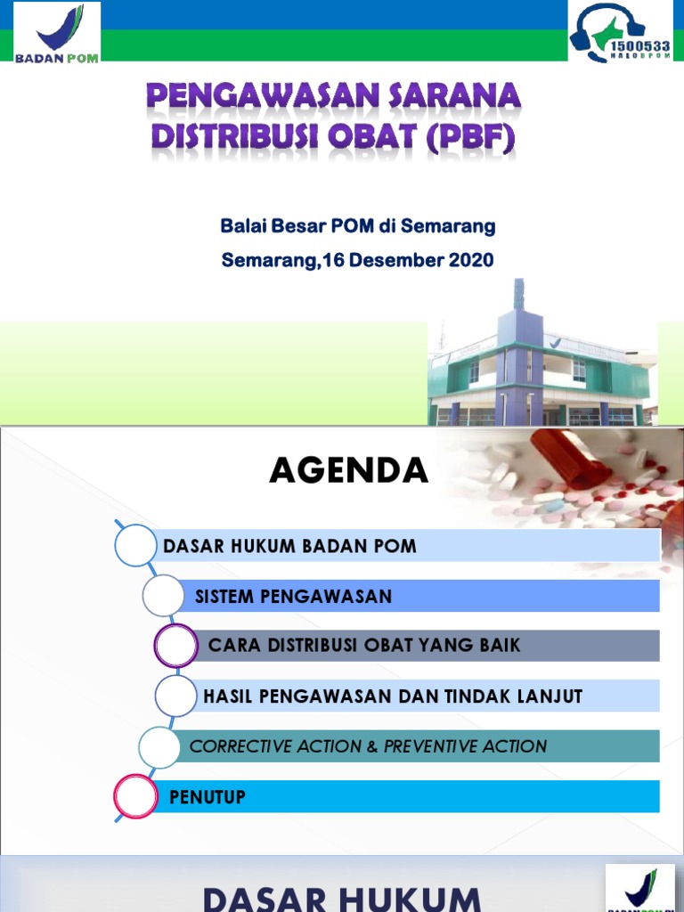 Pengawasan Sarana Distribusi Obat (PBF) 161220 | PDF