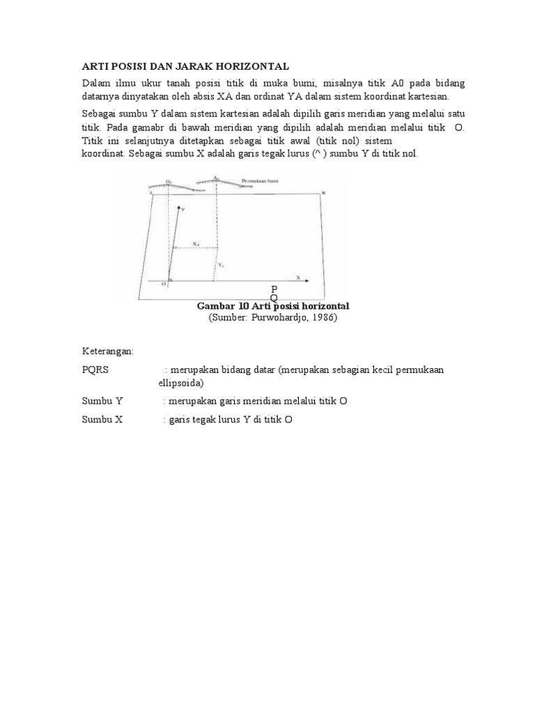 Arti Posisi Dan Jarak Horizontal | PDF