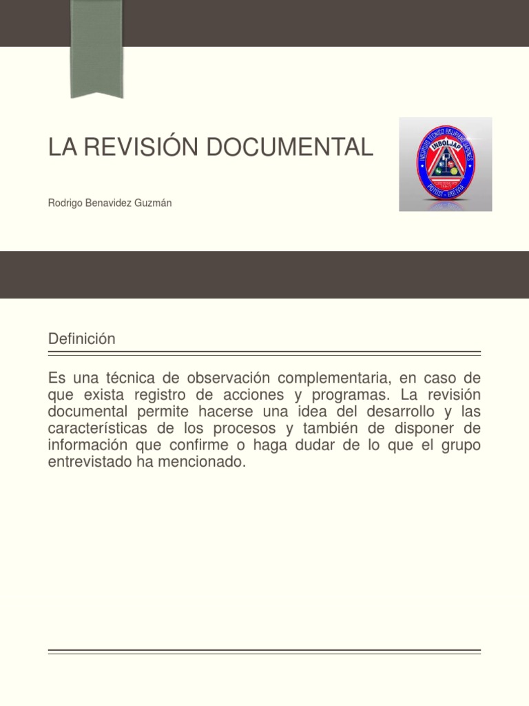La Revisión Documental | PDF | Información | Método científico