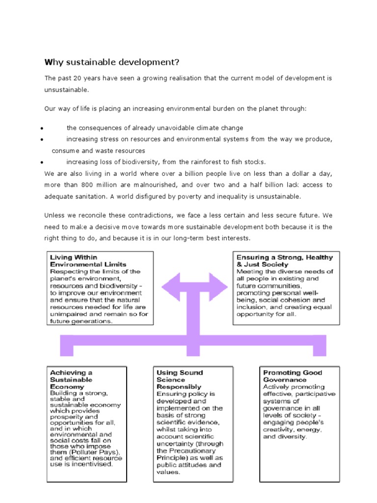 Principles of Sustainable Development | PDF | Sustainability | Waste