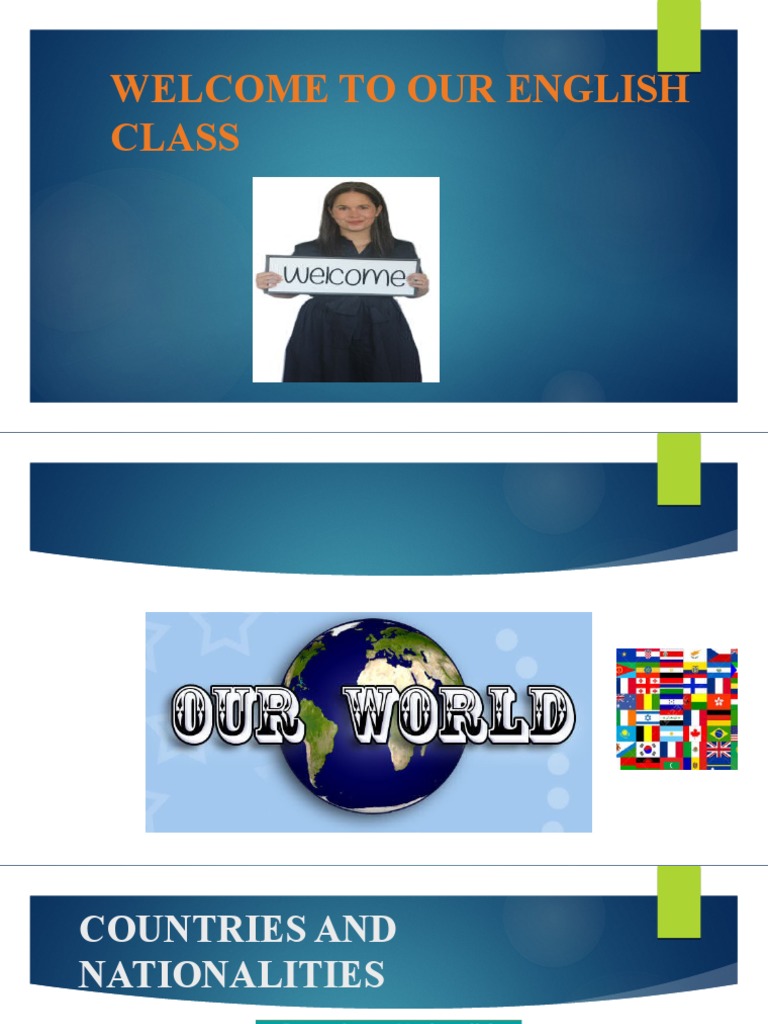 Welcome To Our English Class | Download Free PDF | Linguistic ...
