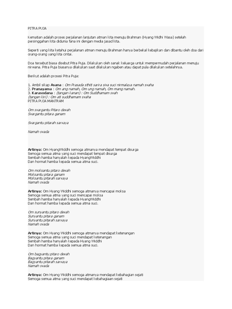 Pitra Puja | PDF