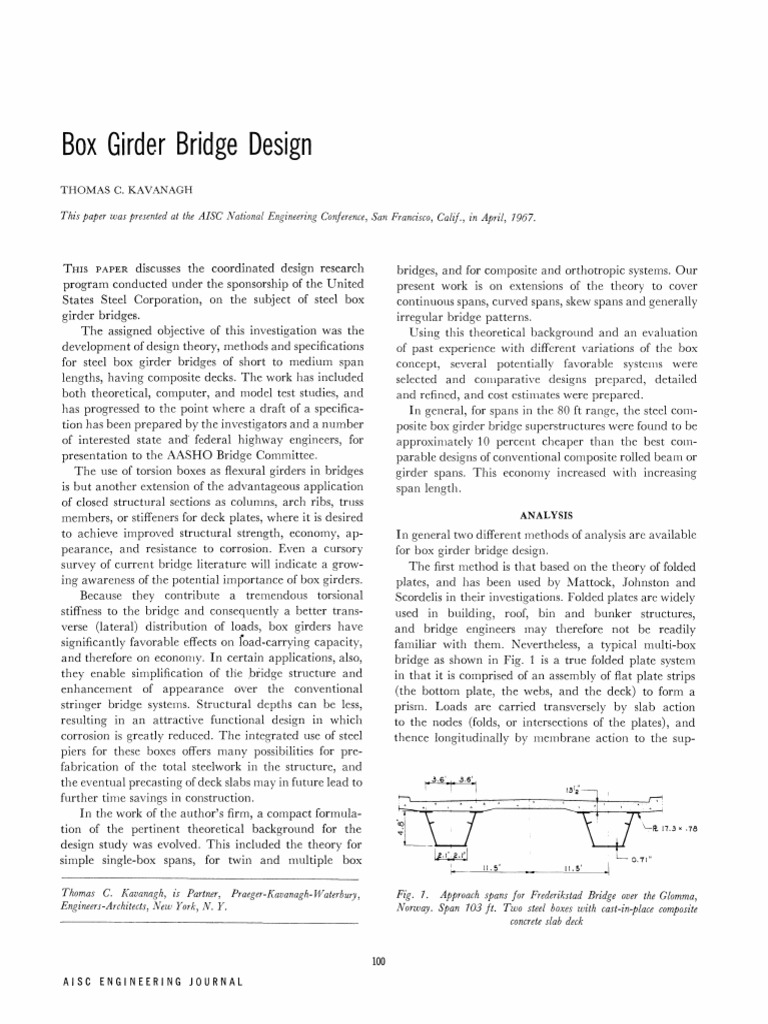 Steel Box Girder Bridge Design Insights | PDF | Beam (Structure) | Bridge