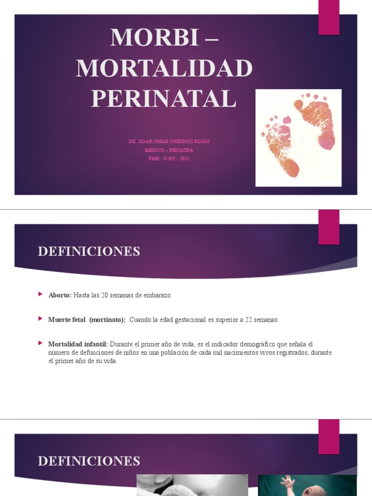 CLASE 2 - Morbimortalidad Perinatal | PDF | Infantes | El embarazo
