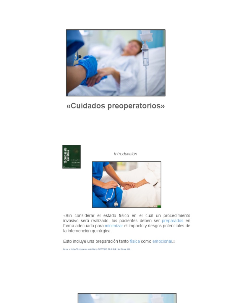 Cuidados Preoperatorios | PDF | Cirugía | Hospital